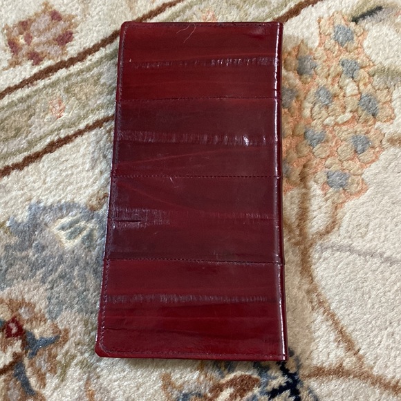 Bags | Red Eel Skin Wallet | Poshmark